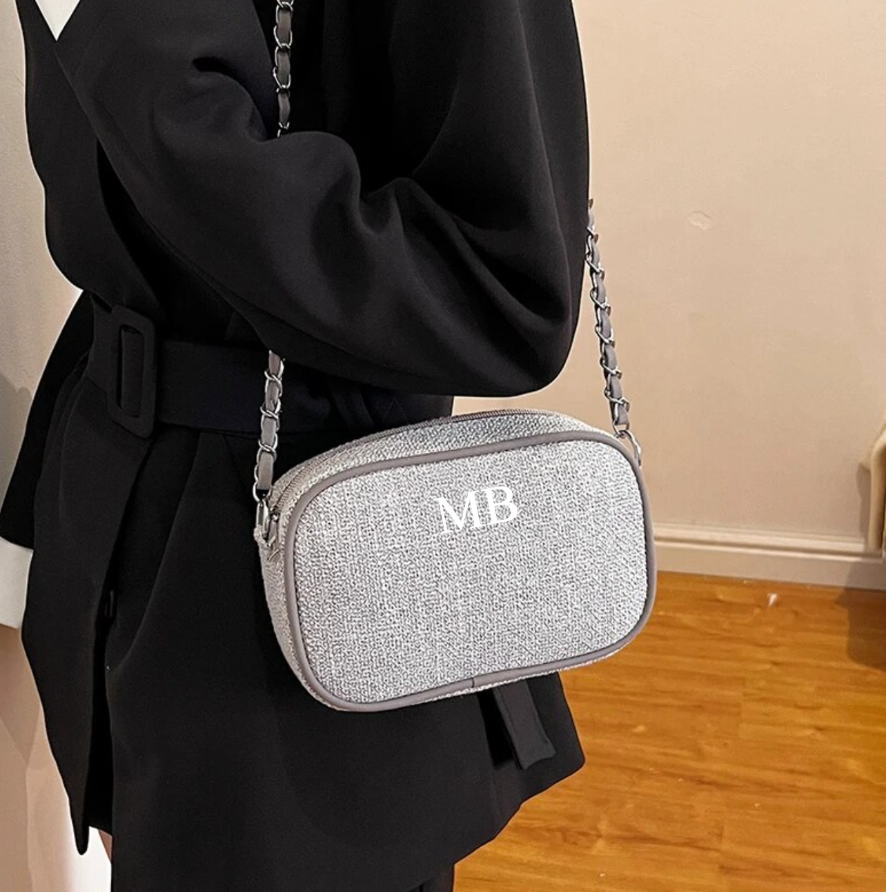 *SALE* Personalised Canvas Chain Strap Cross Body Bag – Cloth'N'Card