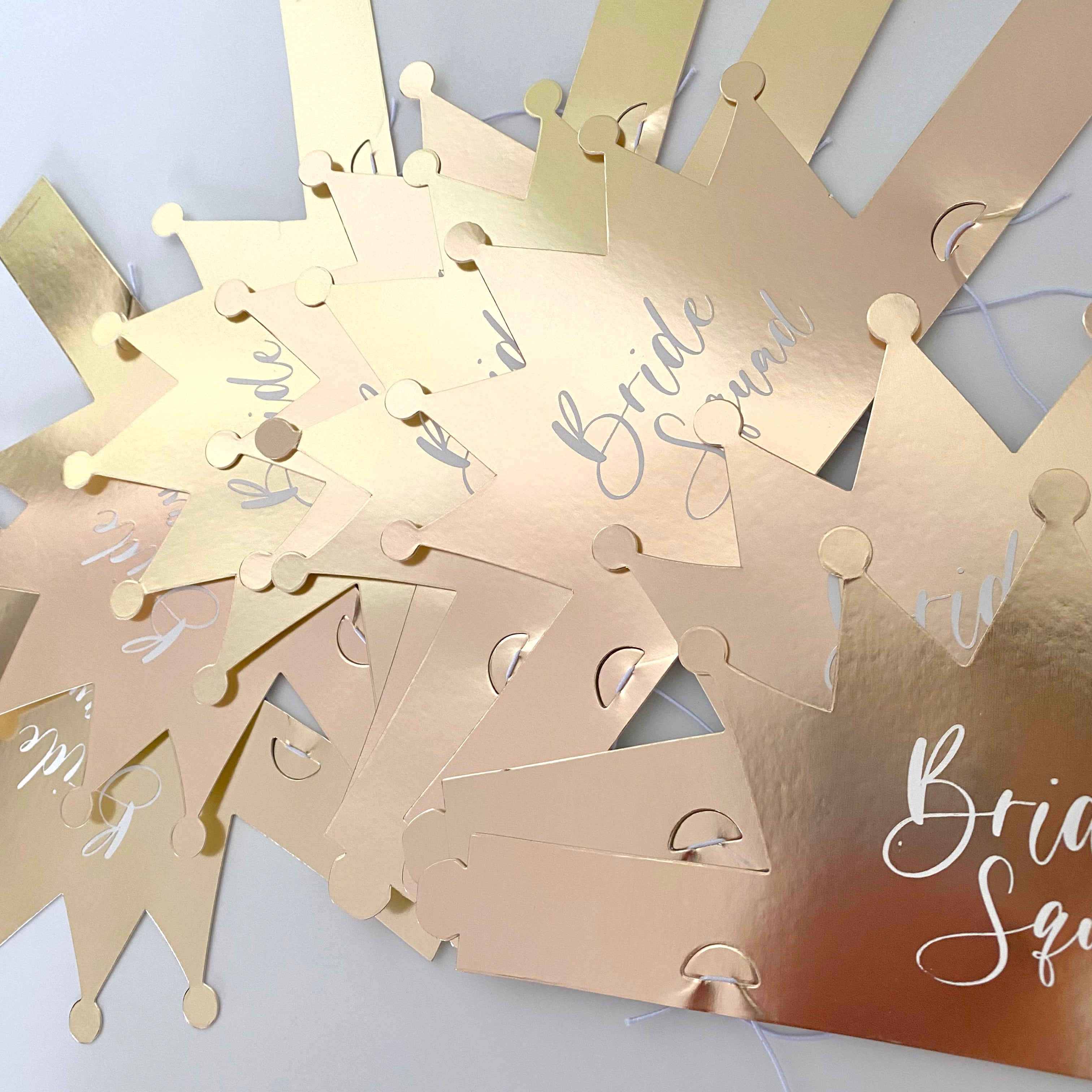 8x Bride Squad Crowns – Cloth'N'Card